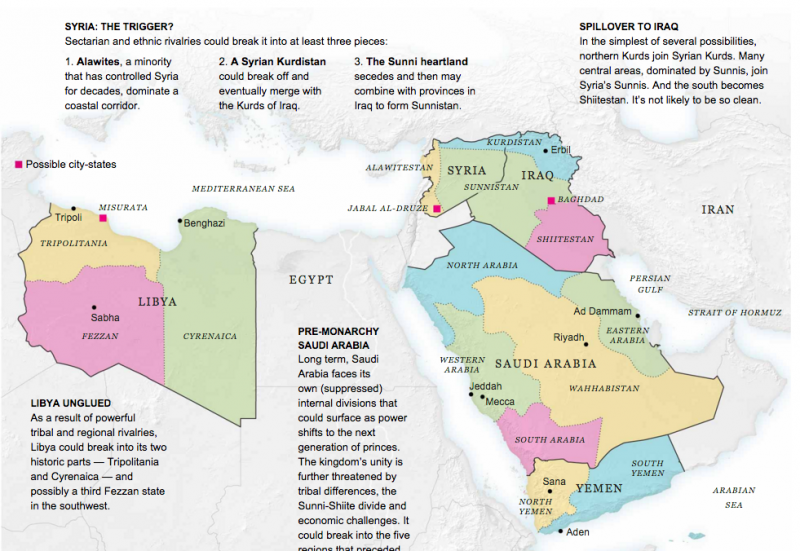 5 buah negara Timur Tengah dipecahkan menjadi 14 — FOKUS